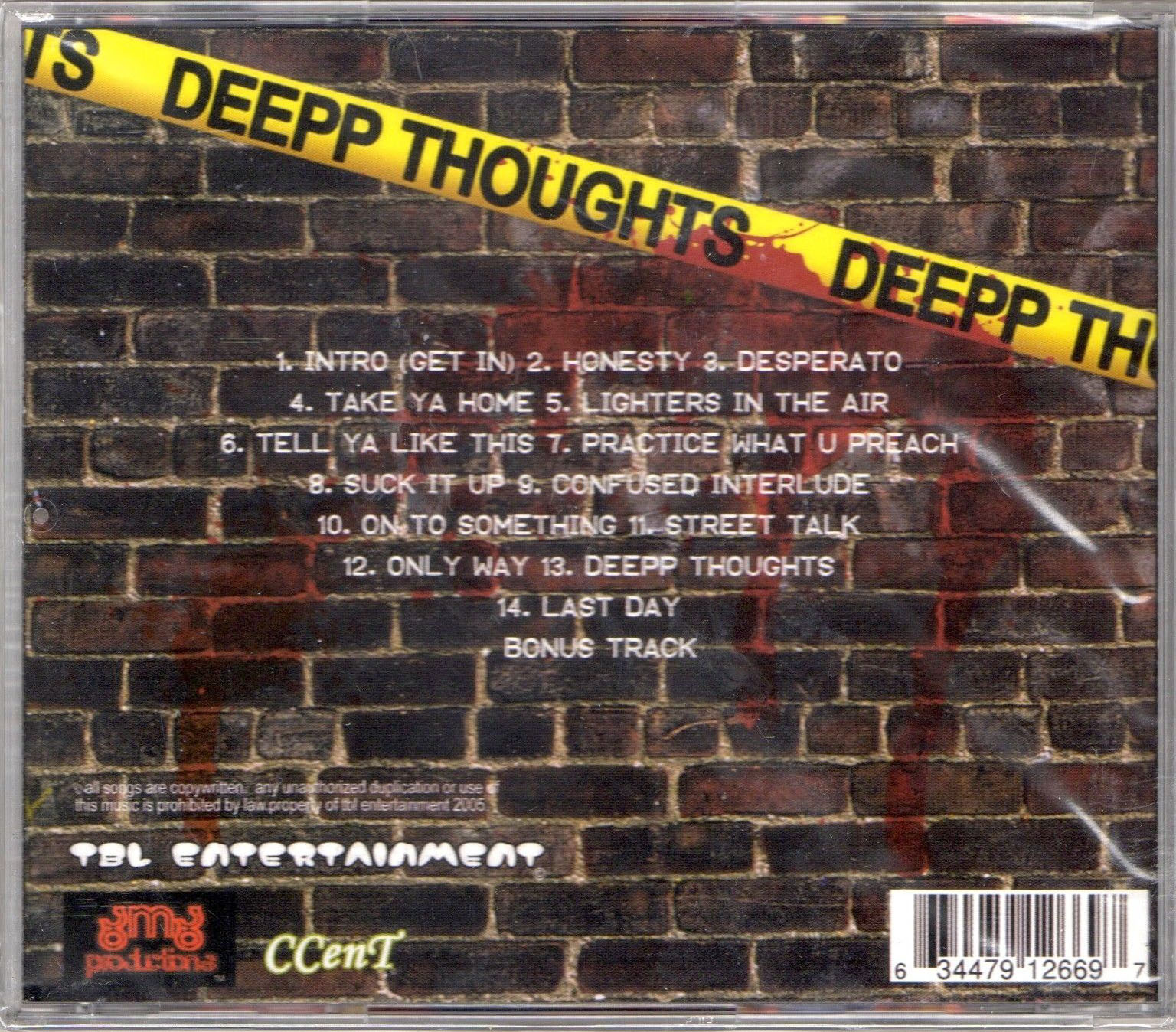 Deepp Thoughts by 10 Deepp (CD 2005 TBL Entertainment) in Nashville ...