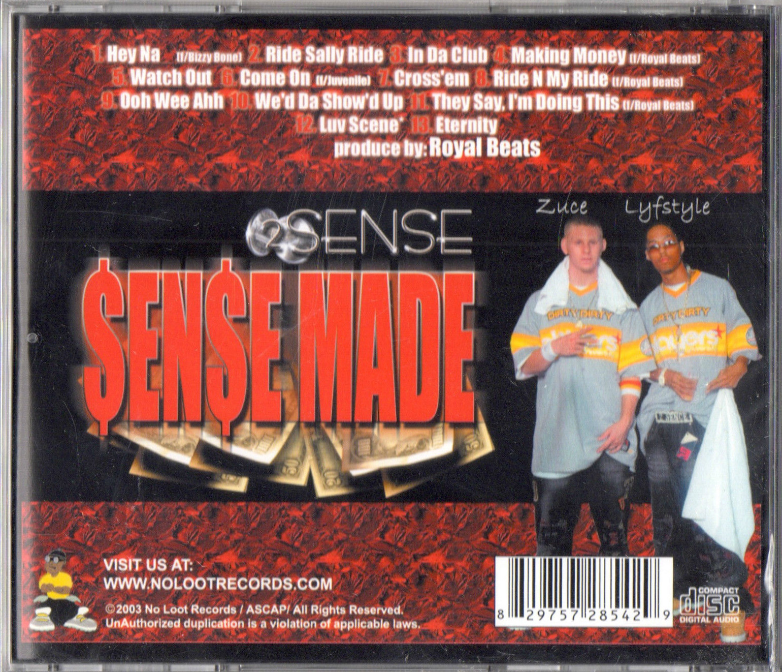 Sense Made by 2 Sense (CD 2003 No Loot Records) in East Saint Louis ...
