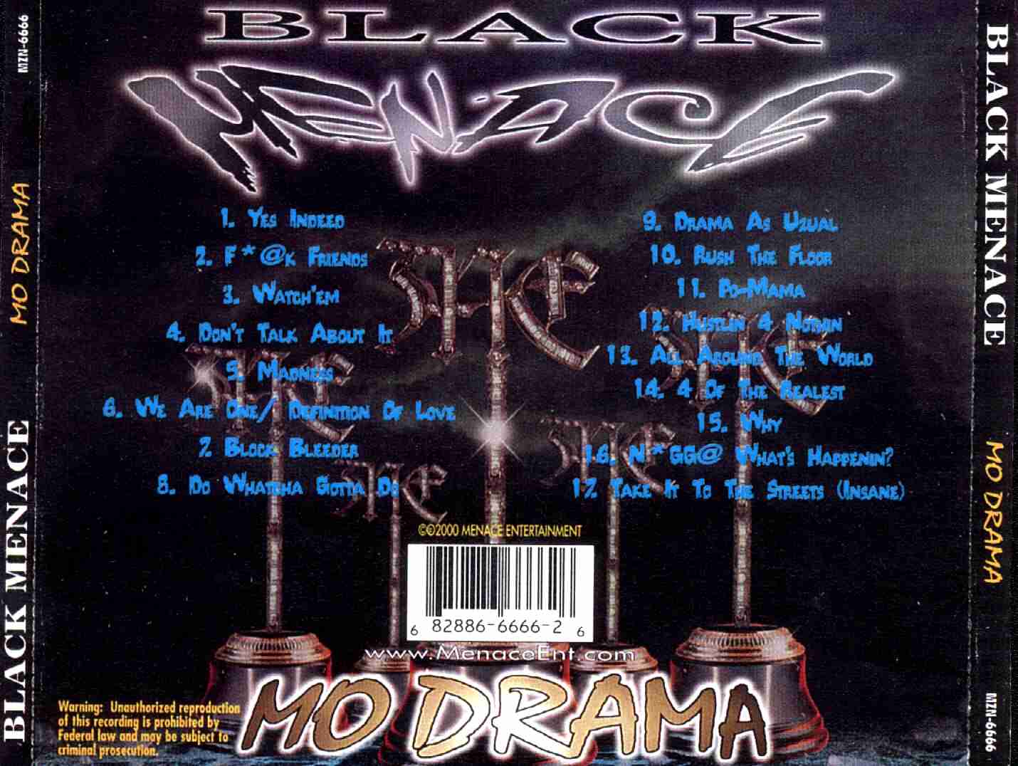 Mo Drama by Black Menace (CD 2000 Menace Entertainment) in New Orleans ...