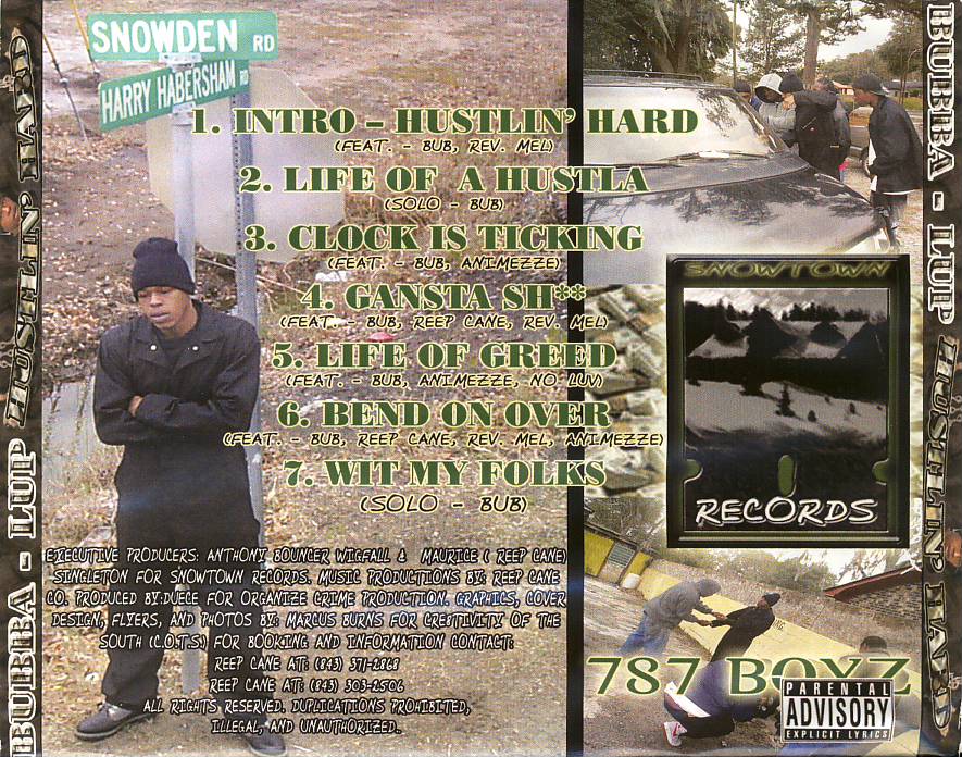Hustlin' Hard by Bubba-Lup (CDr 2003 Snowtown Records) in Charleston ...