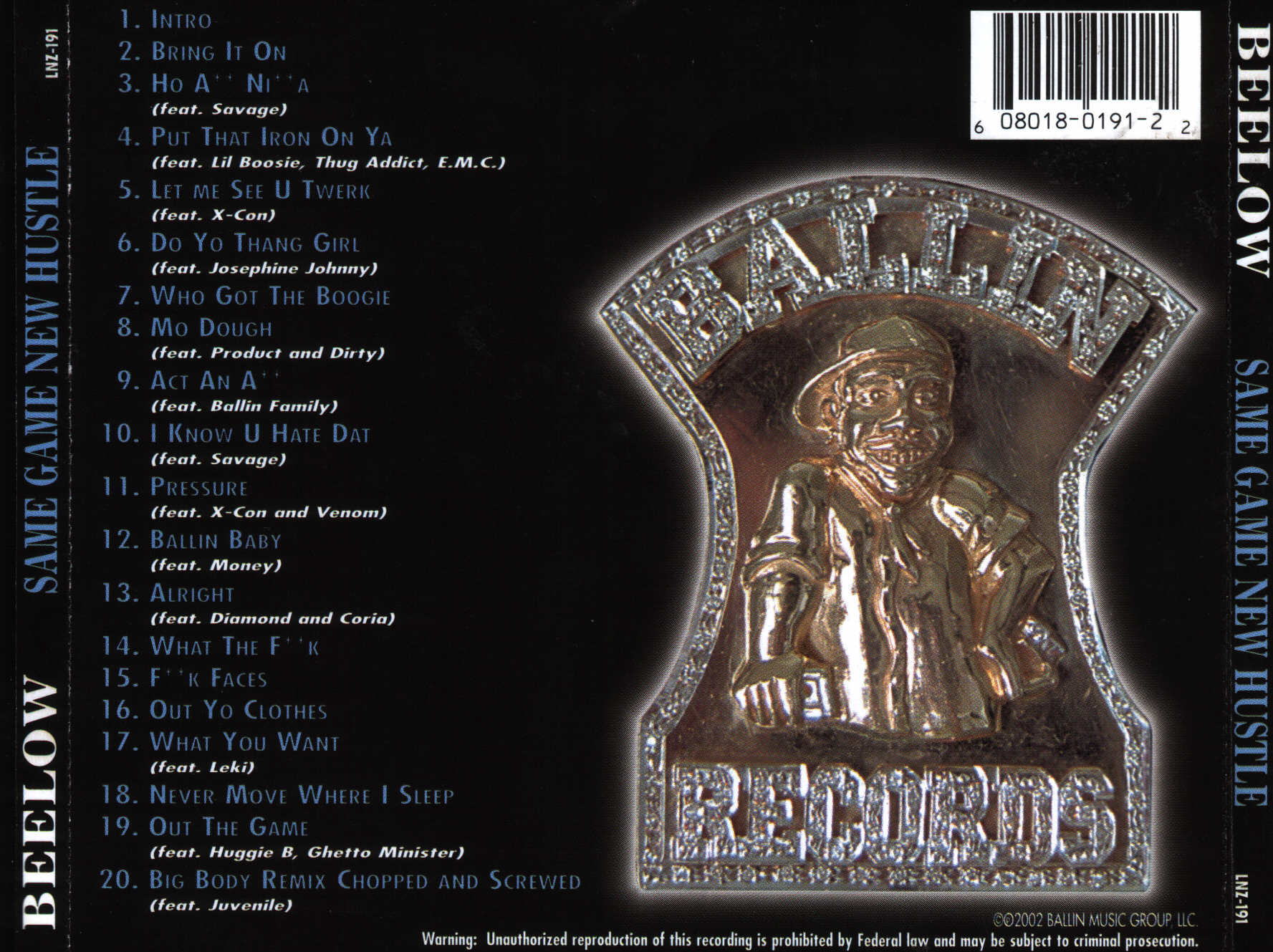 Same Game New Hustle by Beelow (CD 2002 Ballin Records) in Baton Rouge ...