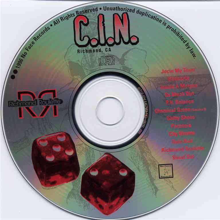 Richmond Roulette by C.I.N. (CD 1996 No Face Records) in Richmond | Rap ...