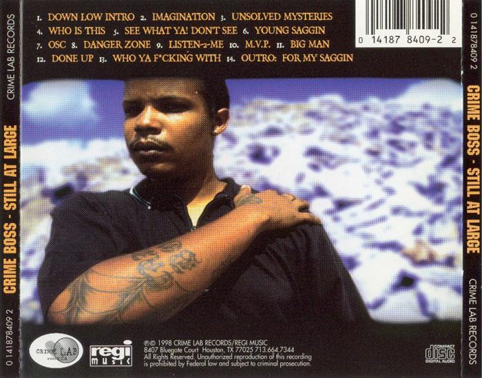 Still At Large by Crime Boss (CD 1998 Crime Lab Records) in Houston ...