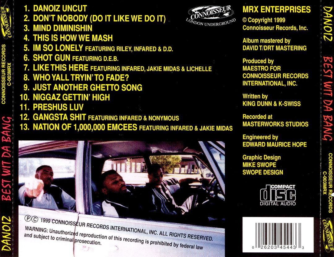 Best Wit Da Bang by Danoiz (CD 1999 Connoisseur Records) in Wichita ...