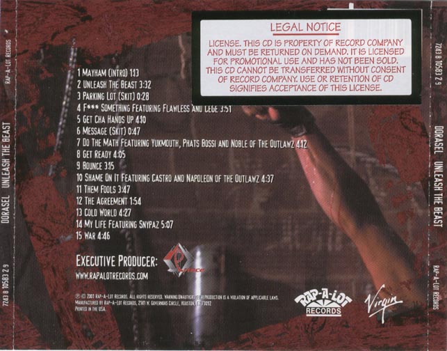 Unleash The Beast by Dorasel (CD 2001 Rap-A-Lot Records) in Houston ...