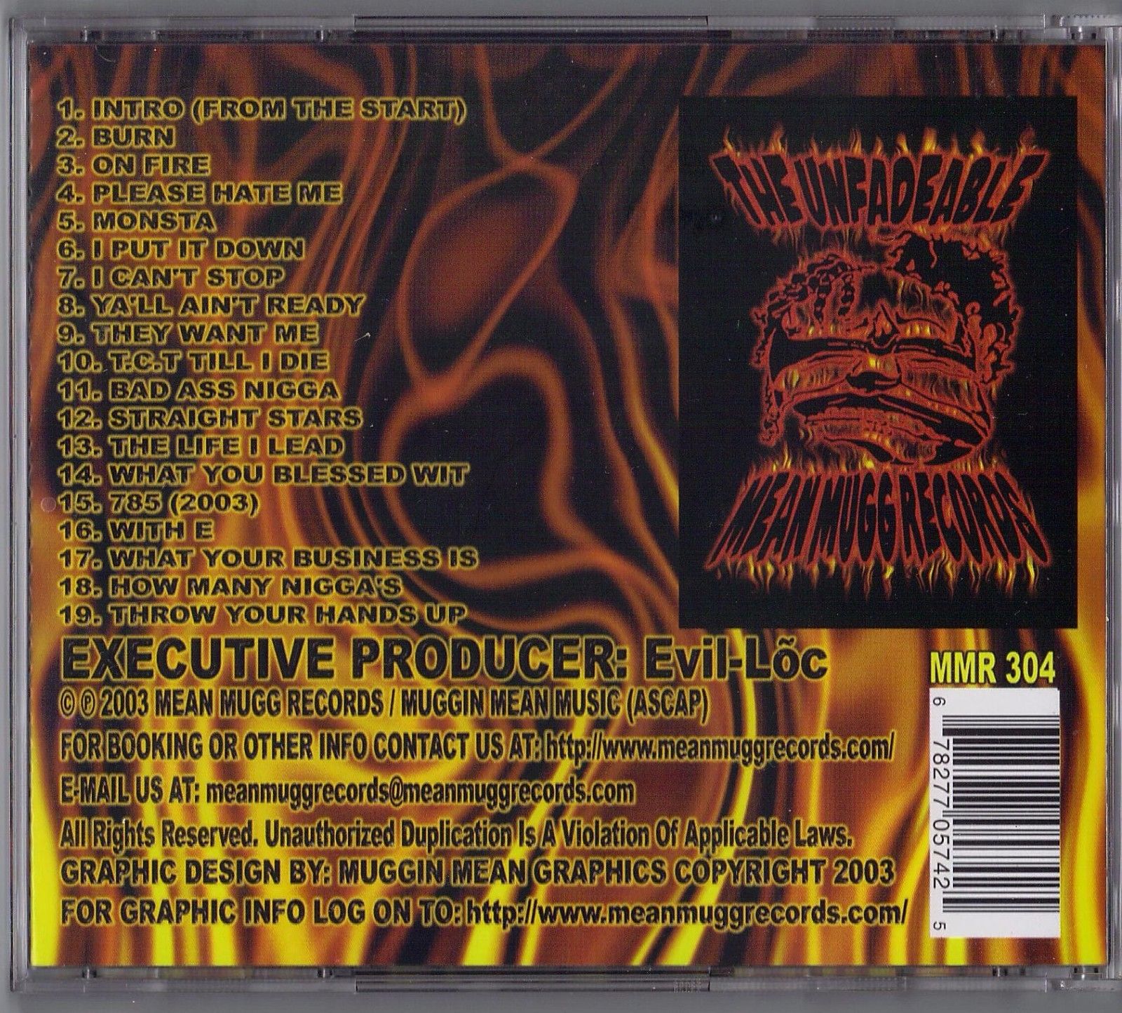 On Fire The Resurrection by Evil-Loc (CD 2003 Mean Mugg Records) in ...