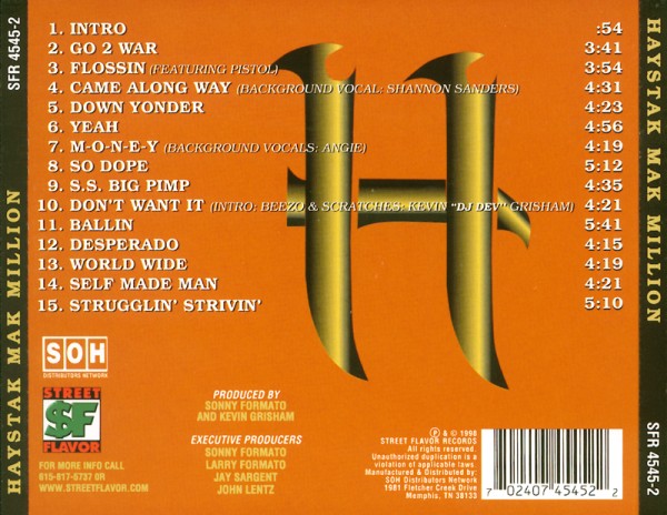 Mak Million by Haystak (CD 1998 Street Flava) in Nashville | Rap - The ...