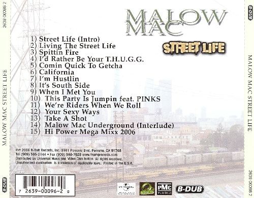Street Life by Malow Mac (CD 2006 B-Dub Records, Inc.) in Riverside ...