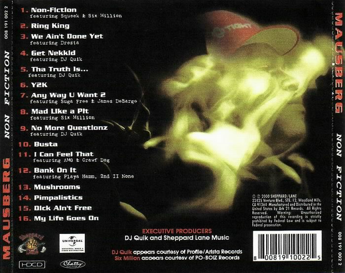 Non Fiction by Mausberg (CD 2000 Sheppard Lane Music) in Compton | Rap ...