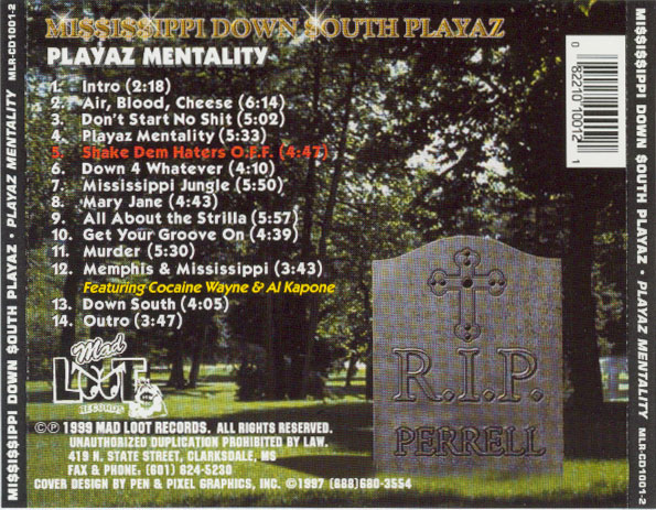 Playaz Mentality by Mississippi Down South Playaz (CD 1999 Mad Loot ...