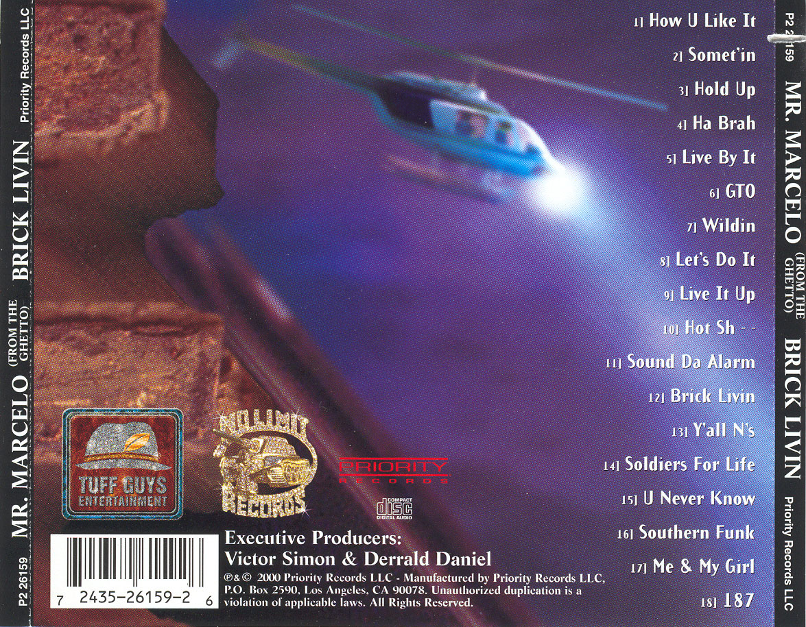 Brick Livin by Mr. Marcelo (CD 2000 No Limit Records) in New Orleans ...