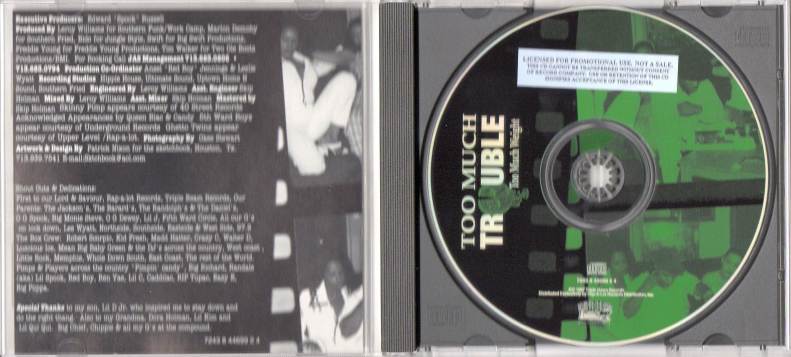 Too Much Weight by Too Much Trouble (CD 1997 Rap-A-Lot Records) in ...