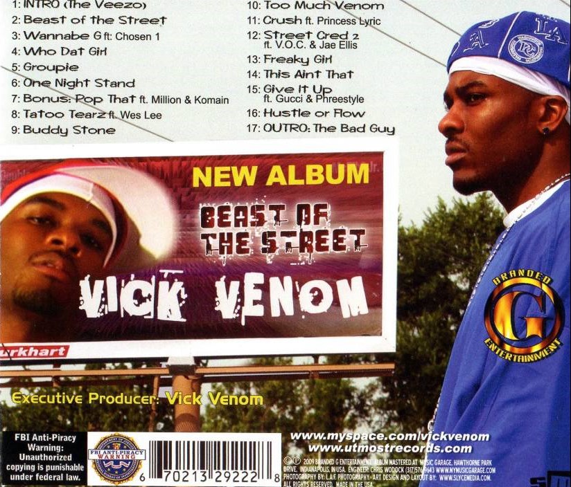 Vic Venom (Branded G Entertainment, Utmost Records) in South Bend | Rap ...