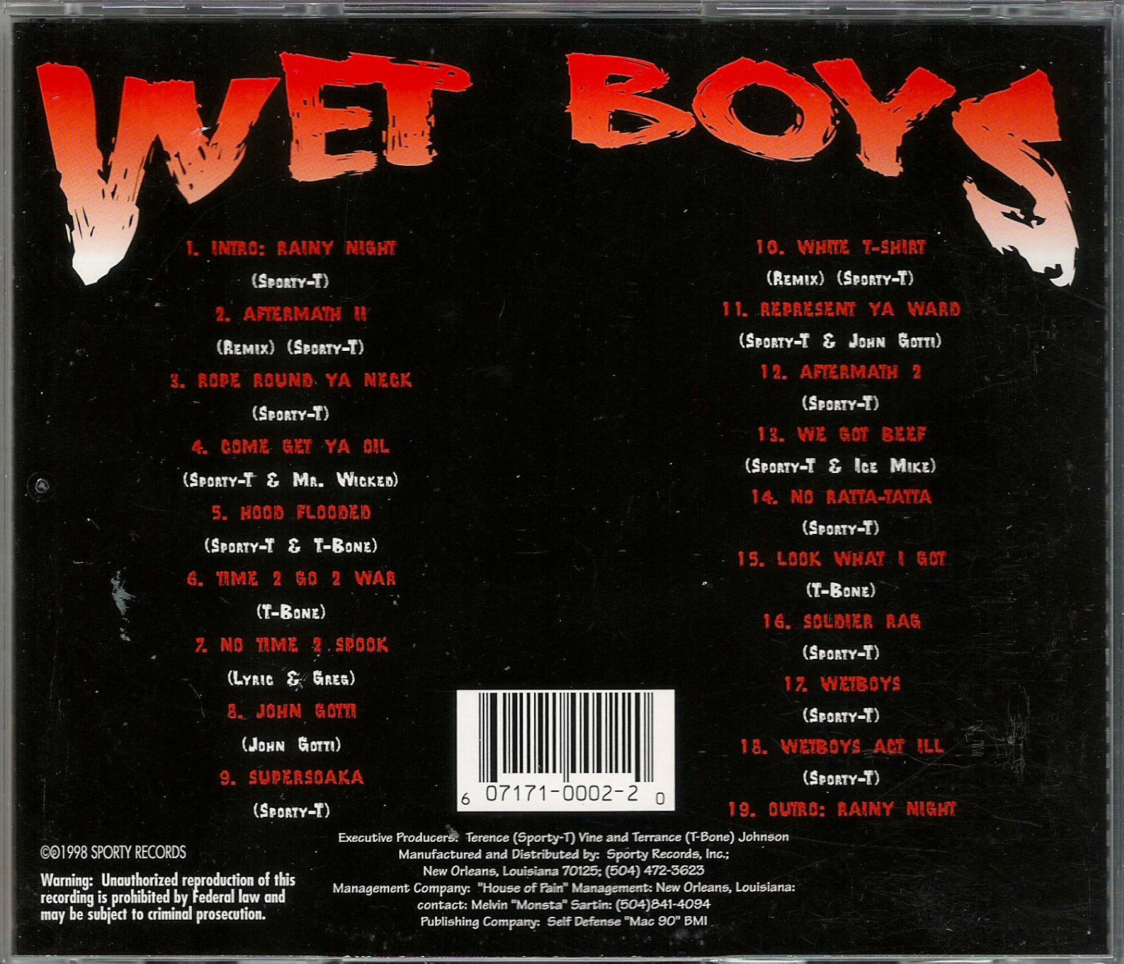 Wet Boys (Sporty Records) in New Orleans | Rap - The Good Ol'Dayz