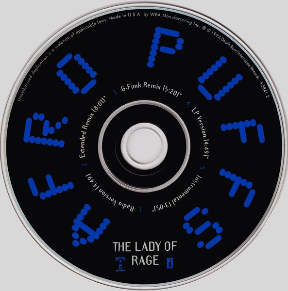 Afro Puffs by The Lady Of Rage (CD Single 1994 Death Row Records) in ...