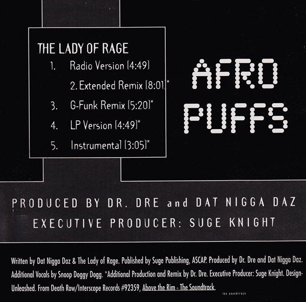 Afro Puffs by The Lady Of Rage (CD Single 1994 Death Row Records) in ...
