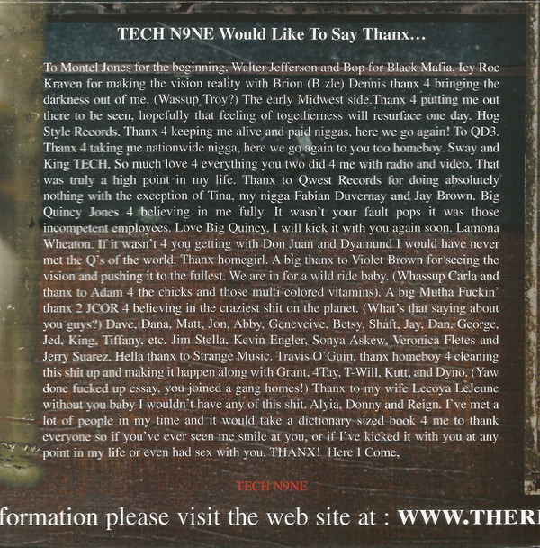 Anghellic by Tech N9Ne (CD 2001 JCOR Entertainment) in Kansas City ...