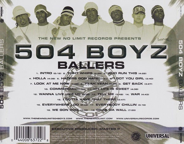 Ballers by 504 Boyz (CD+DVD 2002 Universal Records) in | Rap - The Good ...