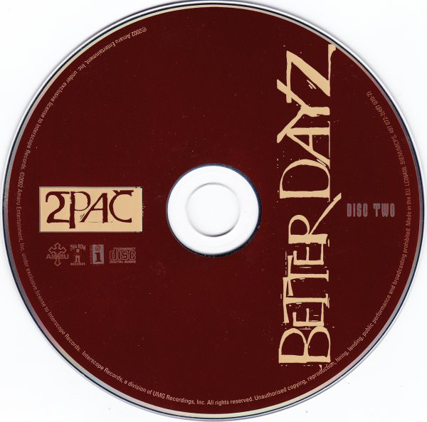 Better Dayz by 2Pac (CD 2002 Tha Row Records) in | Rap - The Good Ol'Dayz
