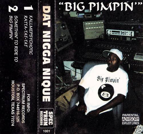 Big Pimpin' by Dat Nigga Nique (Tape 1995 Spectrum Records) in Houston ...
