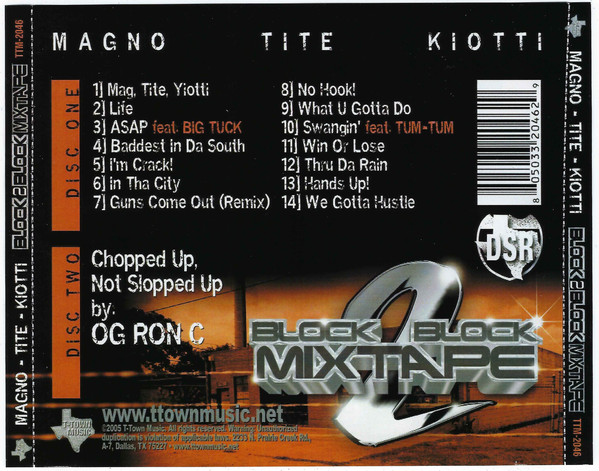 Block 2 Block Mixtape by Kiotti (CDr 2005 T-Town Music) in Houston ...