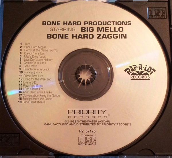 Bone Hard Zaggin by Big Mello (CD 1992 Rap-A-Lot Records) in Houston ...