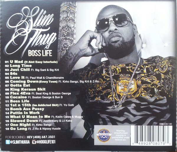 Boss Life by Slim Thug (CD 2014 Not On Label) in Houston | Rap - The ...