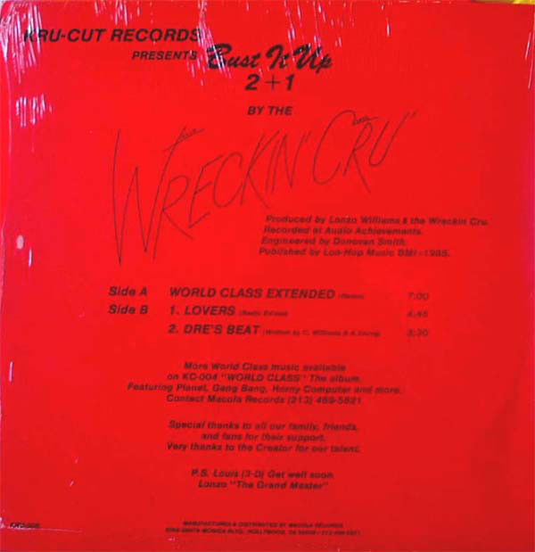 Bust It Up 2 + 1 by The World Class Wreckin Cru (Vinyl 1985 Kru-Cut ...