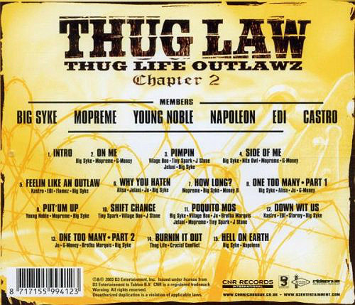 Chapter 2 by Thug Law (CD 2003 D3 Entertainment) in | Rap - The Good Ol ...