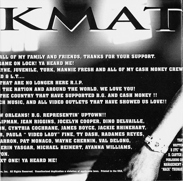 Checkmate by B.G. (CD 2000 Cash Money Records) in New Orleans | Rap ...