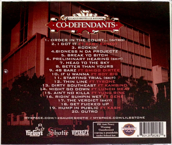 Co-Defendants by Lil B-Stone (CD 2009 Yze Guyz Entertainment) in San ...