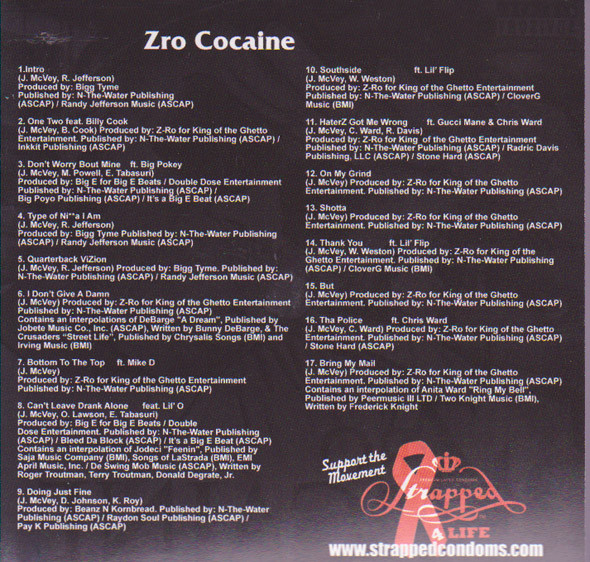 Cocaine by Z-Ro (CD 2009 Rap-A-Lot 4 Life) in Missouri City | Rap - The ...
