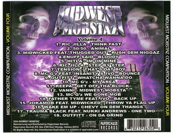 Compilation Volume Four by Midwest Mobstaz (CD 2004 Paperchase Records ...
