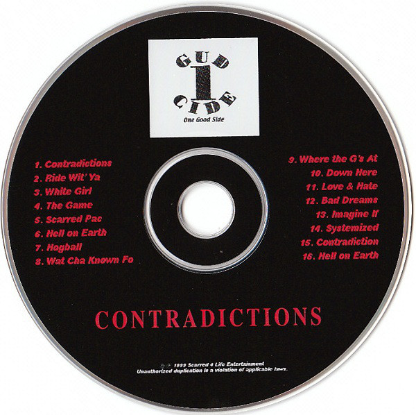 Contradictions by 1 Gud Cide (CD 1999 Scarred 4 Life Entertainment) in ...
