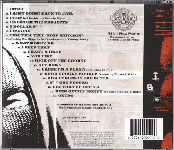 Crook By The Book: The Fed Story by Project Pat (CD 2006 Hypnotize ...