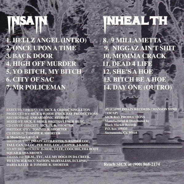 Dead 4 Life by Sicx (CD 1995 Black Market Records) in Sacramento | Rap ...