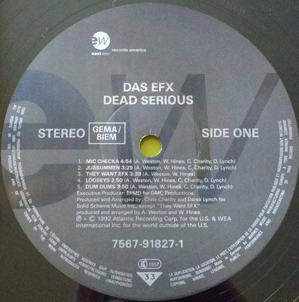 Dead Serious by Das Efx (LP 1992 Eastwest Records America) in New York ...