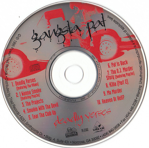 Deadly Verses by Gangsta Pat (CD 1995 Power Records) in Memphis | Rap ...