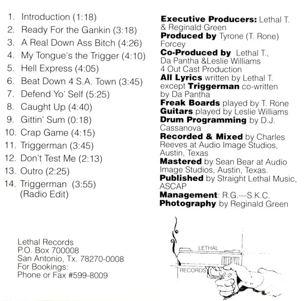 Death By Lethal's Injection by Lethal T And The Outcast (CD 1994 Lethal ...