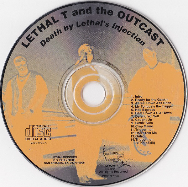 Death By Lethal's Injection by Lethal T And The Outcast (CD 1994 Lethal ...
