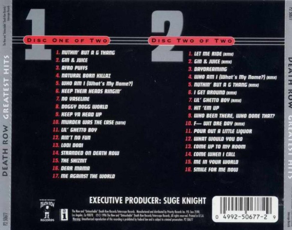 Death Row - Greatest Hits by Various (CD 1996 Interscope Records) in ...