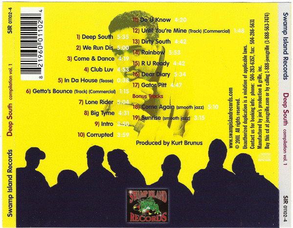 Deep South Compilation Vol.1 by Swamp Island Records (CD 2001 Swamp ...