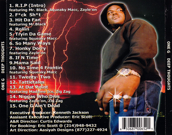 Deep Thoughts by One G (CD 1999 Mafion Records) in Dallas | Rap - The ...