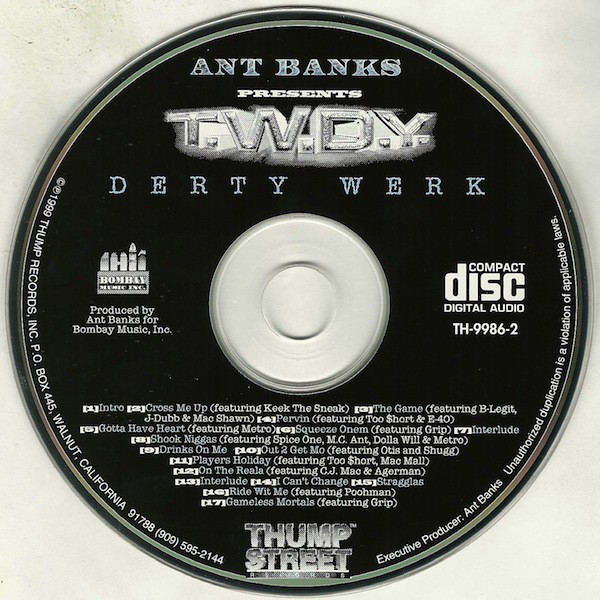 Derty Werk by T.W.D.Y. (CD 1999 Thump Street Records) in Oakland | Rap ...