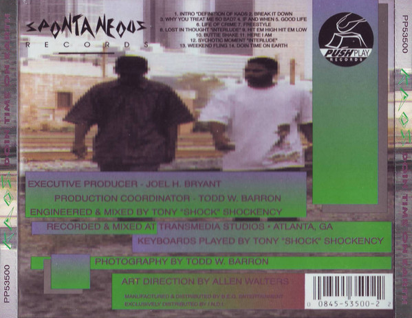 Doin Time On Earth by Kaos (CD 1994 Push Play Records) in Atlanta | Rap ...