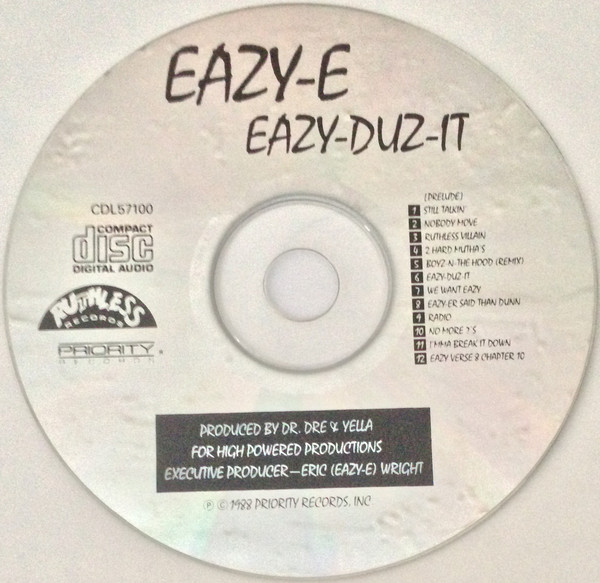 Eazy-Duz-It by Eazy-E (CD 1988 Priority Records) in Compton | Rap - The ...