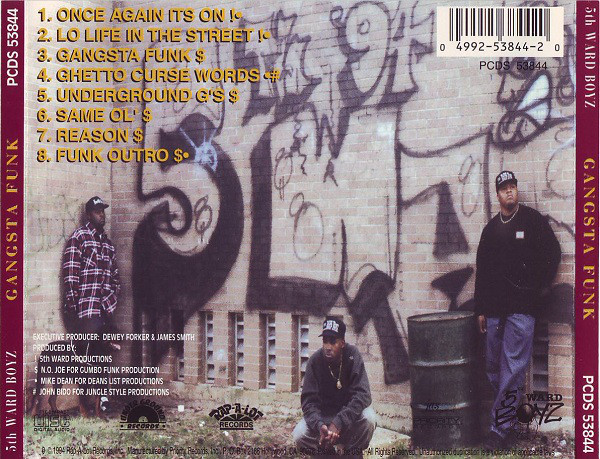 Gangsta Funk by 5th Ward Boyz (CD 1994 Rap-A-Lot Records) in Houston ...