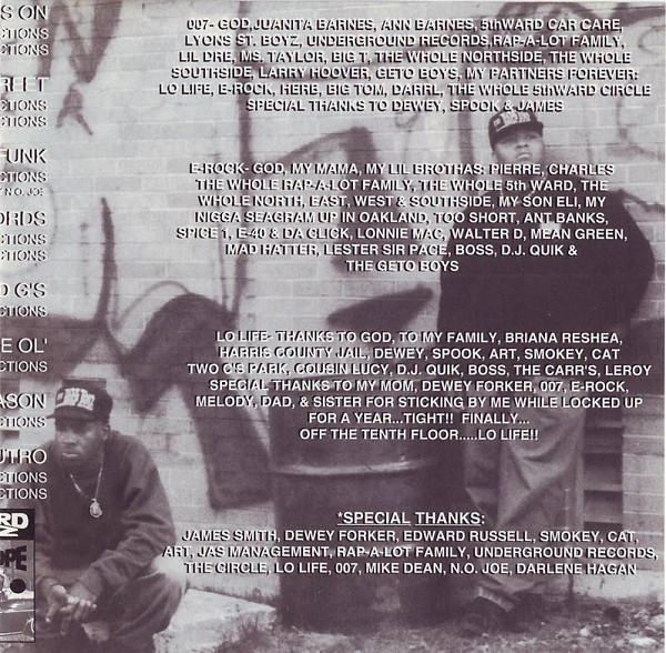 Gangsta Funk by 5th Ward Boyz (CD 1994 Rap-A-Lot Records) in Houston ...