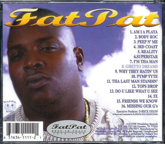 Ghetto Dreams by Fat Pat (CD 1998 Wreckshop Records) in Houston | Rap ...