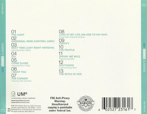 Go! Common Classics by Common (CD 2010 Geffen Records) in Chicago | Rap ...
